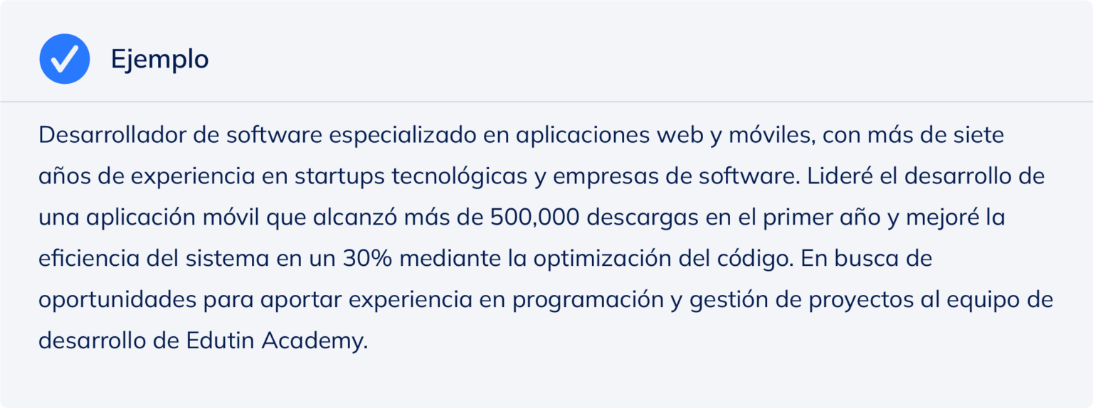 Cómo hacer un perfil profesional: Consejos y ejemplos para CV - Edutin Academy