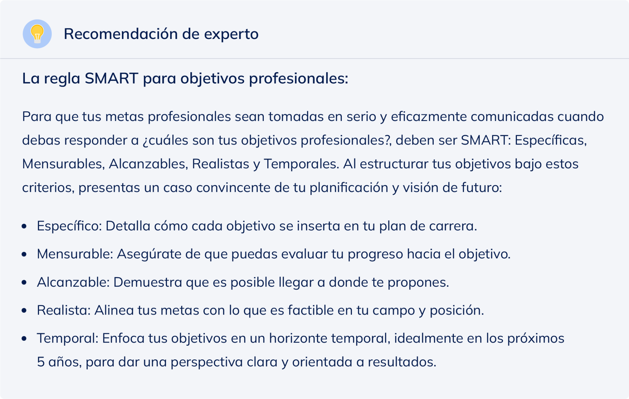 Cómo responder a: ¿Cuáles son tus objetivos profesionales? - Edutin Academy